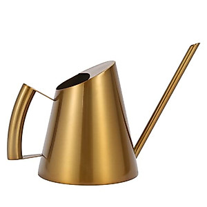 WEBTB Watering Can Indoor Plants Gold Watering Can Stainless Steel Bonsai Watering can 1.5L Small Watering Can for Outdoor Watering Plants Mini Watering Can House Plants Home Gardening Water Bottle