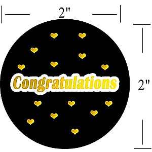 Congratulations Sticker Labels,Congrats for Envelope Seals,Anniversary,Birthday and Graduation Party Designs,2 Inches,500pcs.