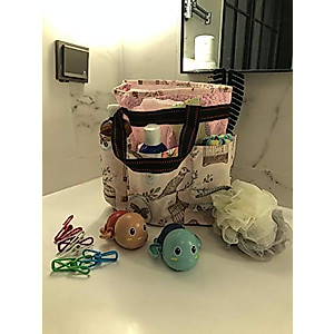 ROMYtendency Shower Caddy Tote Bag - Toiletry Mesh Storage with Shower ball set