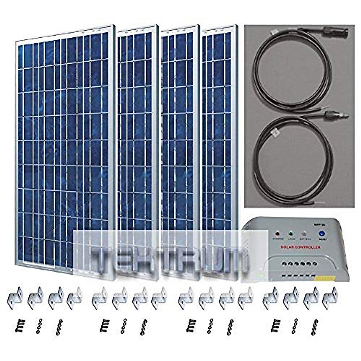 Tektrum Universal 400 watt 400w 48v Solar Panel Battery Charger Kit for Golf Cart - Charge While Driving, Save Electricity Bill, Extend Battery Life, Emergency
