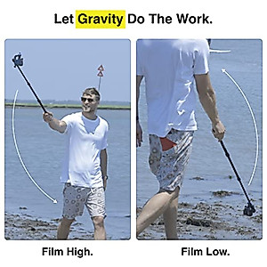 GRAVGRIP V2 Hydraulic Leveling Mount for Action Camera, GoPro, DJI, Insta360 - Pocket-Sized Leveler, Gimbal, JIB - No Batteries, No Charging, Waterproof