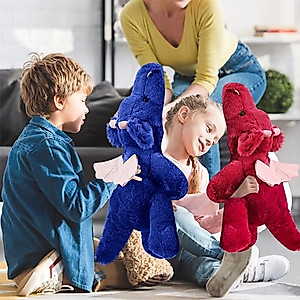 Gisqis Fire Dragon Plush 0.6lb 18" Soft Dragon Stuffed Animal Giant Cute Stuffed Red Dragon Plush Pillow Birthday Gifts for Kids