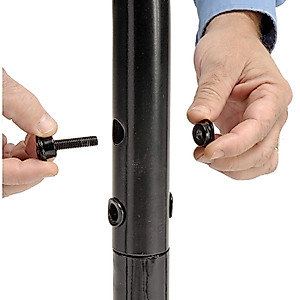 Global Industrial 68"L Wave Bike Rack, Black, Flange Mount, 7-Bike Capacity