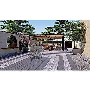 Kingmys Acapulco Woven Lounge Chair for Indoor and Outdoor Use (1PC Gray)