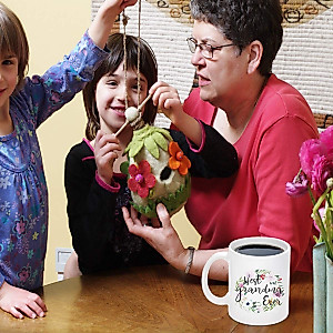 YHRJWN Best Grandma Ever Mug Best Grandma Gifts - Grandma Coffee Mug - Grandma Birthday Gifts from Granddaughter Grandchildren Grandson - Coffee Mug Gifts for Grandma 11Oz