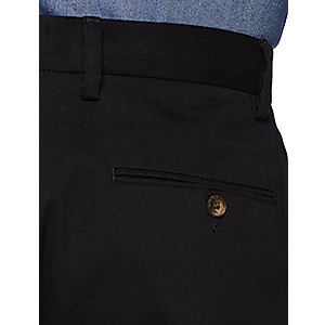 Amazon Essentials Men's Classic-Fit Wrinkle-Resistant Flat-Front Chino Pant (Available in Big & Tall), Black, 29W x 34L