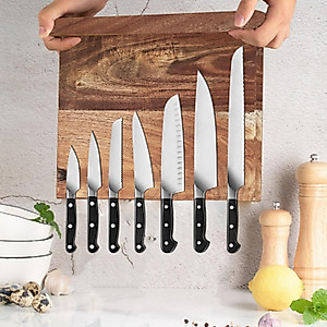 Uniharpa Double Side Magnetic Knife Block,16x 12 Inches Bigger Than Others Knife Magnet Holder Wooden Rack Magnetic Stands with Strong Enhanced Magnet Multifunctional Storage Knife Holder.