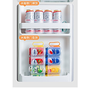 YBSJDQ Refrigerator Organizer Bins Beverage Holder for Fridge, Freezer Soda Can Organizer for Refrigerator Shelf, Beer Can Holder, Fridge Storage Sliding Rack, Drink Can Dispensers (Yellow) (LK-65)