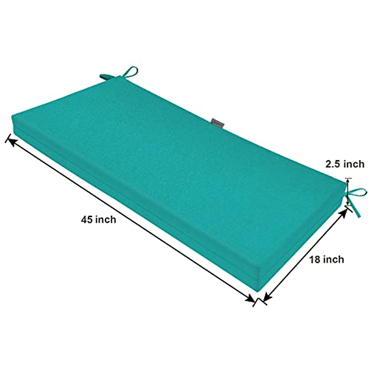 SewKer Outdoor Bench Cushion 44 x 18 Inch Waterproof Patio Furniture Cushions, High Density Foam Never Deform (Green)