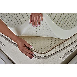 Eco Terra 100% Natural Latex 3" Soft Mattress Topper | Luxurious Comfort & Support| Organic Certified Latex| Deep Rejuvenating Sleep| Made in The USA| Support Shoulders, Hips, Back & Knees| Twin