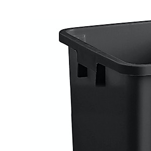 Mix.Home 19 Gallon Black Square Trash can Restaurant Trash can Commercial Trash can Tall Plastic Trash can Industrial Trash can Square Trash cans for Kitchen Janitorial Trash can