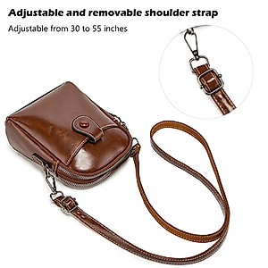 IMCUZUR Small Crossbody Bag for Women Cell Phone Leather Purse Wallet with Adjustable Strap