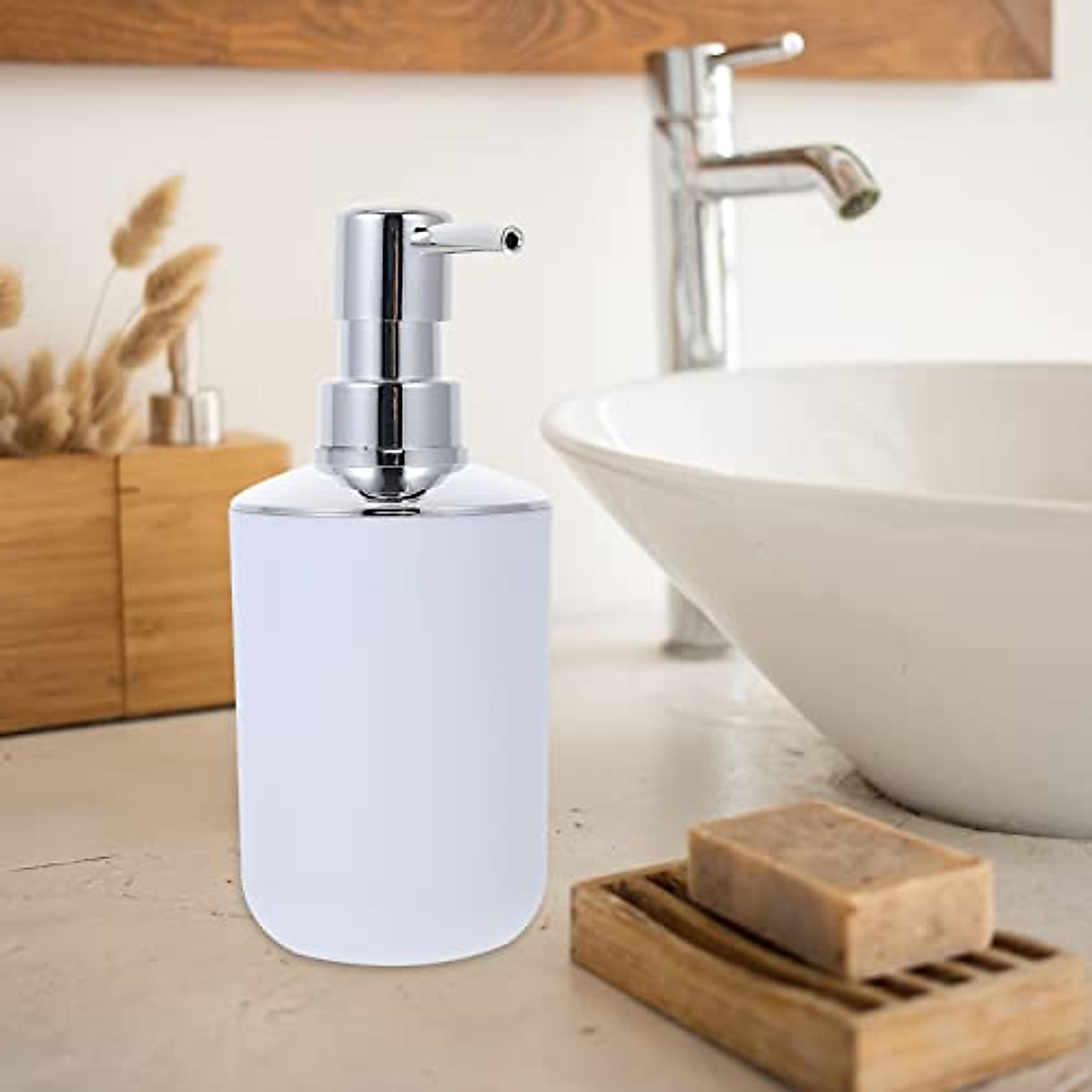 Beaupretty 1 Set Bathroom Set Cotton Swab Dispenser Bath Bathing Accessories Toilet Parts Bath Supplies Black Trays Holder Soap Dispensers Lotion Dressing Table White Suite Plastic