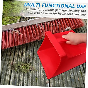 KICHOUSE Garbage Cleaning Dustpan Small Dust Pan Commercial Sweeping Supplies Trash Scoop Household Dustpans Garden Dustpans Trash Cleaning Shovels Upright Pans Kitchen Dustpans Plastic Red