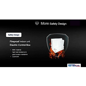 TUTTOKOOL 12000 BTU Wifi Enabled 20 SEER2 Cools Up to 550 Sq.Ft 110-120V Energy Efficient Mini Split Air Conditioner & Heater Ductless Inverter System, with 1 Ton Heat Pump