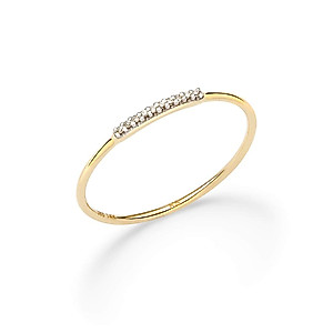 Kendra Scott White Diamond Mila Ring in 14k Yellow Gold, Fine Jewelry For Women, Size 7