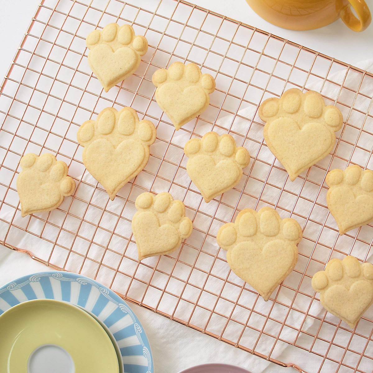 Set of 2 Heart Paw cookie cutters (Small and Large size), 2 pieces - Bakerlogy