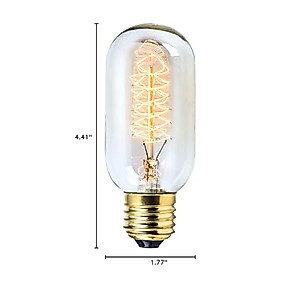 Rolay Vintage Edison Bulbs, 25W Clear Glass Antique Vintage Old Fashioned E26 Incandescent Light Bulbs, 1 Pack