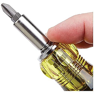 Klein Tools 32303 Multi-Bit Screwdriver / Nut Driver, Impact Rated 14-in-1 Magnetic Screwdriver Set Phillips, Slotted, Square, Combo, Torx