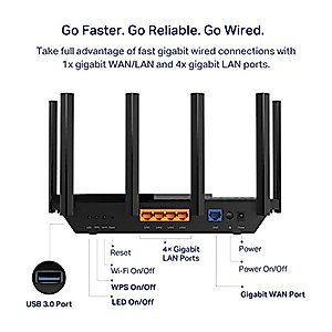 TP-Link AXE5400 Tri-Band WiFi 6E Router (Archer AXE75)- Gigabit Wireless Internet, ax Router for Gaming, VPN Router, OneMesh, WPA3