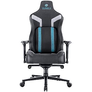 EUREKA ERGONOMIC Python Gaming Chair, Computer Gamer Chair with Lumbar Support, High Back Office Chair 4.7in Seat Thicker Cushion, Most Comfortable Home Office Chair for Back Pain Women, Men（Blue）