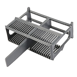 uxcell Microscope Slides Rack 24 Positions Polypropylene Staining Rack Gray for Research Experiments
