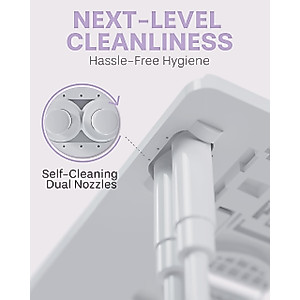 Veken Ultra-Slim Bidet Attachment for Toilet, Non Electric Dual Nozzle (Posterior/Feminine Wash) Hygienic Bidets Existing Toilets Seat, Adjustable Angle Water Pressure, Self Clean, Water Sprayer Baday