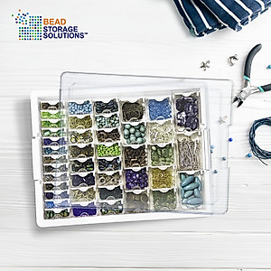 Elizabeth Ward 45 Piece Assorted Portable Diamond Painting Storage and Bead Organizer with 42 Variable Sized Containers, 2 Pack