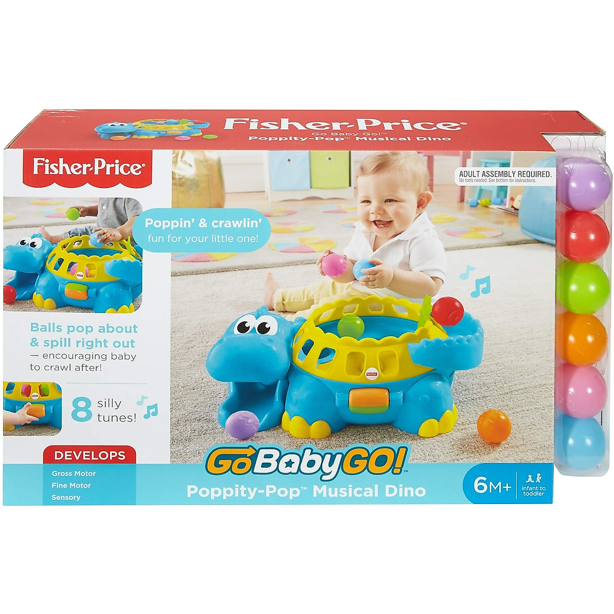 Fisher-Price Go Baby Go! Poppity Pop Musical Dino