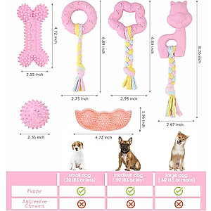 YUKOOY Puppy Toys,Dog Chew Toy for Teething Small Dogs, Puppy Chew Squeaky Toys, Soft & Durable Dog Chew Toys Cleaning Teeth and Protects Oral Health