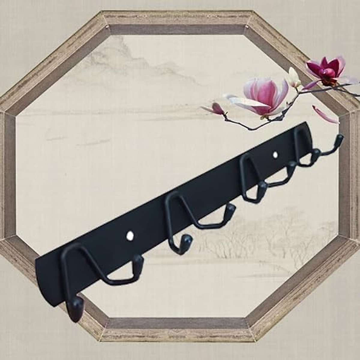 AOLZUNK Wall Mounted Coat Rack, Stainless Steel Coat Hooks Wall Hooks Coat Hangers for Wall, Hat, Key, Coat, Scarf, Bag, Towel