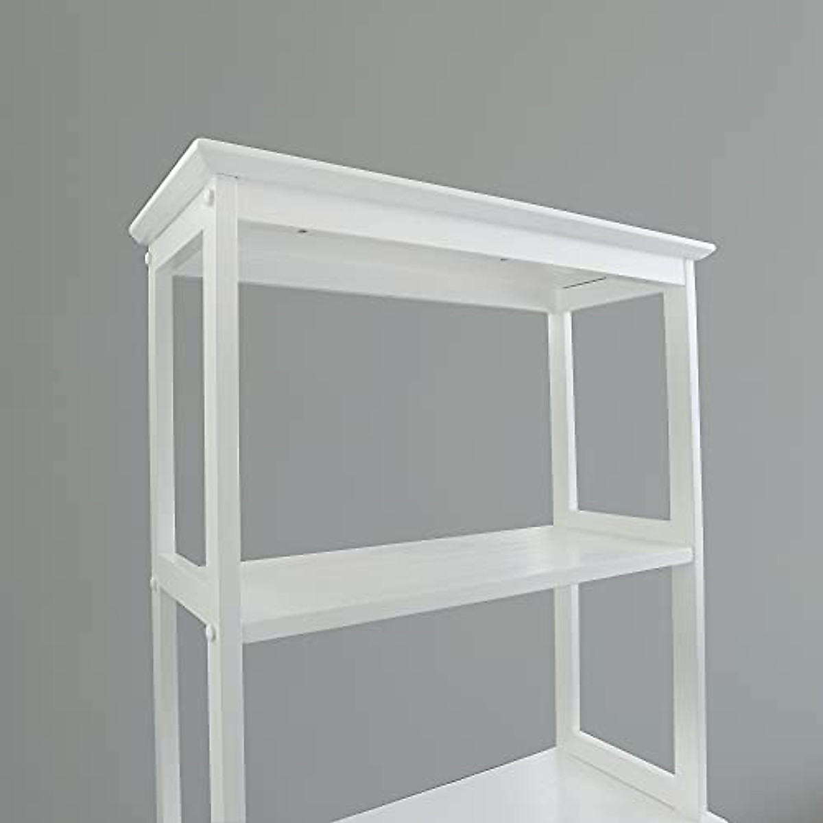 Casual Home Spacesaver 100% Solid Wood Over The Toilet Rack with Shelves - White