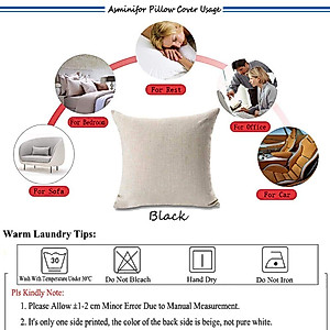 Asminifor Adorable Pink Pig Sunflowers Decorative Throw Pillow Covers Outdoor Garden Wood Fence Flowers Cotton Linen Pillowcase Home Decor Cushion Case for Sofa Bed Chair 18x18Inch (AP-Pig)