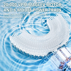 ELOTAME Kids Electric U Shaped Toothbrush, Cartoon Sonic Toothbrush with 4 Brush Heads 6 Cleaning Modes Children Toothbrush IPX7 Waterproof - (Age 8-15, Pink)