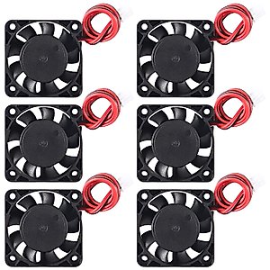 AEDIKO 6pcs 4010 Fan DC 12V 3D Printer Cooling Fan Mini Brushless Fan 40x40x10mm with 2 Pin Terminal for 3D Printer, DVR and Other Small Appliances Series Repair