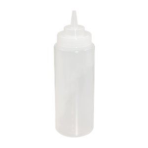 Crestware SB24CW (1 dz.) Squeeze Wide Mouth Bottle (1 Dozen), 24 oz, Clear
