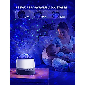 Galaxy Projector,Star Projector for Bedroom,Remote Control & White Noise Bluetooth Speaker,8 Soother Sounds,Timer,LED Night Lights for Kids Room, Adults Home Theater, Party, Living Room Decor