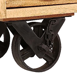 vidaXL TV Stand, TV Unit for Living Room Bedroom, Sideboard with Storage, TV Console Media Cabinet Cupboard, Industrial Style, Solid Mango Wood