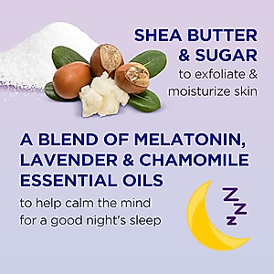 Dr Teal's Shea Sugar Sleep Scrub, with Melatonin, Lavender, & Essential Oils, 19oz (Pack of 3)