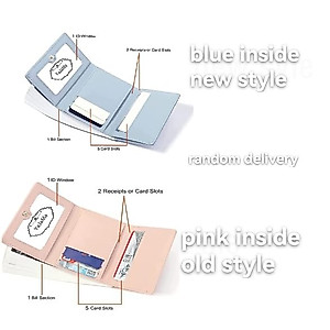 YaJaMa Women Wallet Cute Duck Rabbit Small Trifold Credit Card Case Organizer ID Window for Teen Girls (Blue Duck)