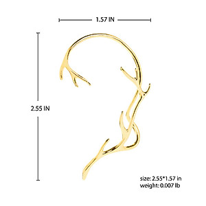 Vercret Gold Earrings Cuff for Women CZ Earring Ear Cuff for Friend, Sister, Daily Wearing