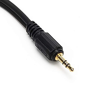 AHIER 3.5mm Gold 1/8 Stereo Mini Jack Male to 2 Female RCA Adapter Audio