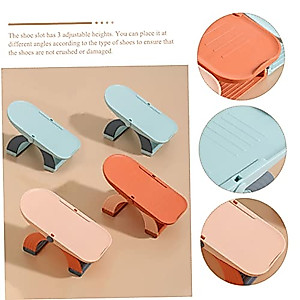 Alipis 3pcs Shoe Rack Adjustable Shelf Brackets Shoe Organizer Adjustable Stand Shoe Rack Holder Shoe Holder Shoe Storage Holder Slipper Rack Holder Double Layer Shoe Holder Home Supply