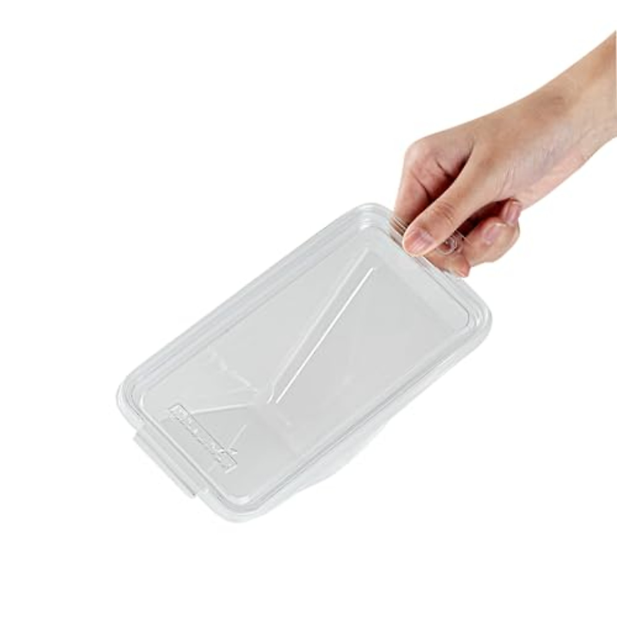 Restaurantware Tamper Tek 7.4 x 3.9 x 3.5 Inch Triangle Take Out Containers 100 Durable Sandwich To-Go Containers - Tamper-Evident Freezable Clear Plastic Sandwich Containers With Hinged Lids
