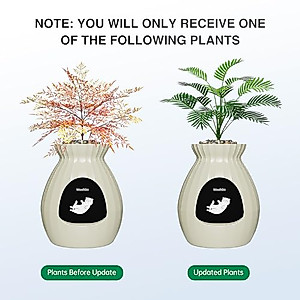 Plant Litter Box - Smart Odor Removal Sterilization - Hidden Litter Box Furniture for Indoor, Extra Large Cat Litter Box for Big Cats&Multiple Cats, Includes Artificial Plants, Door Curtain, Scoop