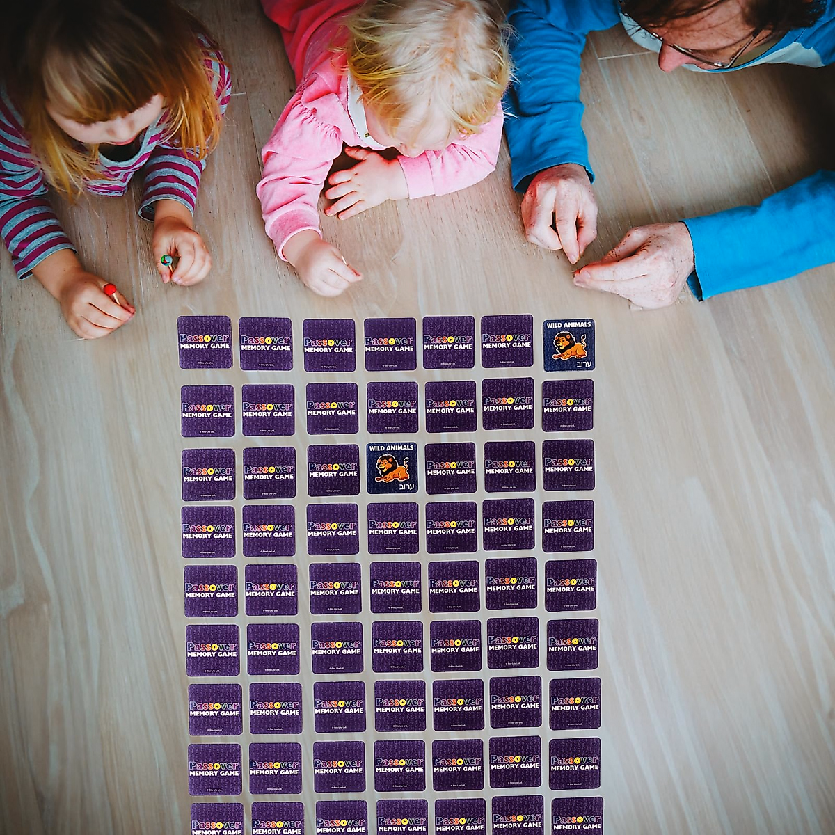 Passover Memory Game by Rite Lite | Passover Gifts Jewish Pesach Seder Holiday Party Favors | Match the Most Cards & Win! Collectible Tin 72 Cards