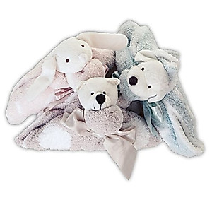 Barefoot Dreams CozyChic Dream Mini Blanket with Buddie (Aqua)