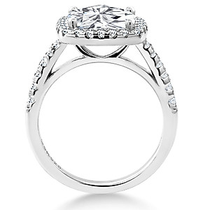 Gem Stone King 925 Sterling Silver Personalized Customized Build Your Own 8MM Cushion Cut Birthstone Engagement Ring For Women Available In Size 5, 6, 7, 8, 9