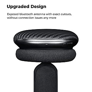 Carbon Fiber for AirPods Max Case, MONOCARBON Genuine Carbon Fiber Case for AirPods Max Headphones, with AirPods Max Covers Apple Headphone Cases Ultra Protective-Matte Black