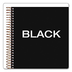TOPS Products Journal Notetaking Planner, Wirebound, Ruled, 8-1/2"x6-3/4", Black (TOP63827) , White